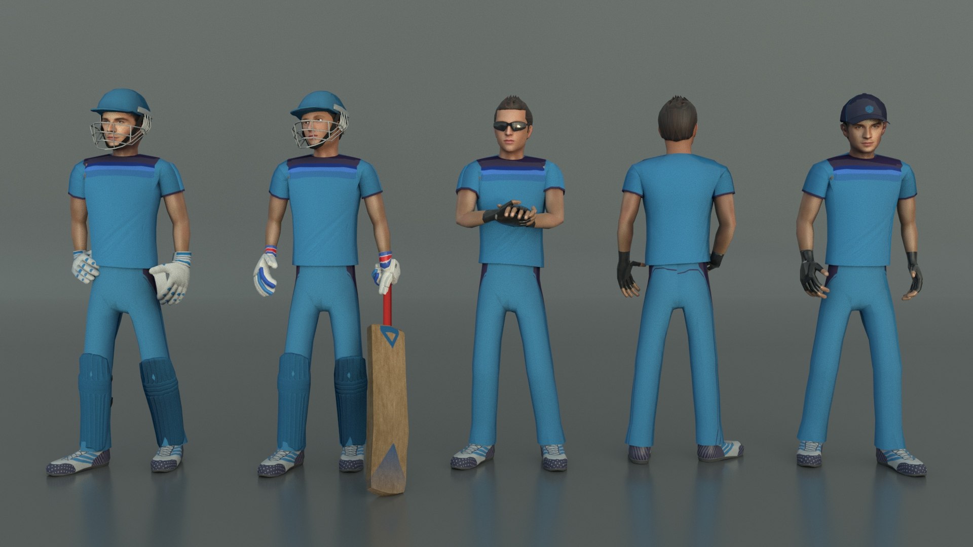 Cricket Actions 3D Model - TurboSquid 2026446