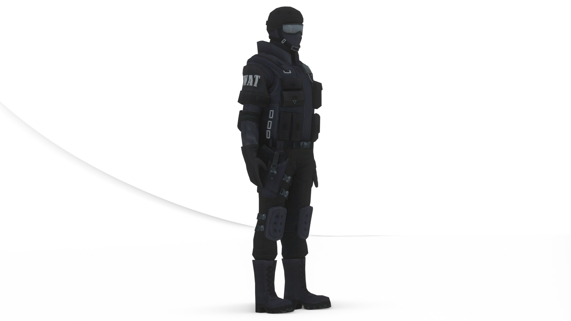 SWAT Soldier 3D ModelTactical Game Ready Character Model - TurboSquid ...