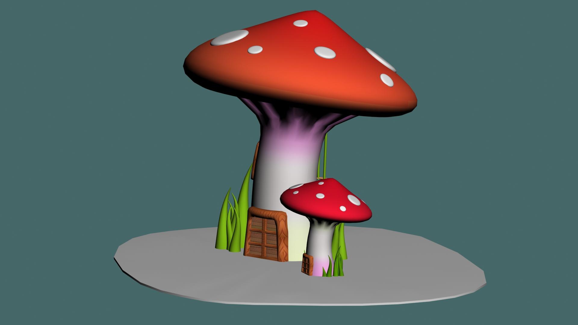 3D Cartoon toadstool mushroom model - TurboSquid 1894486