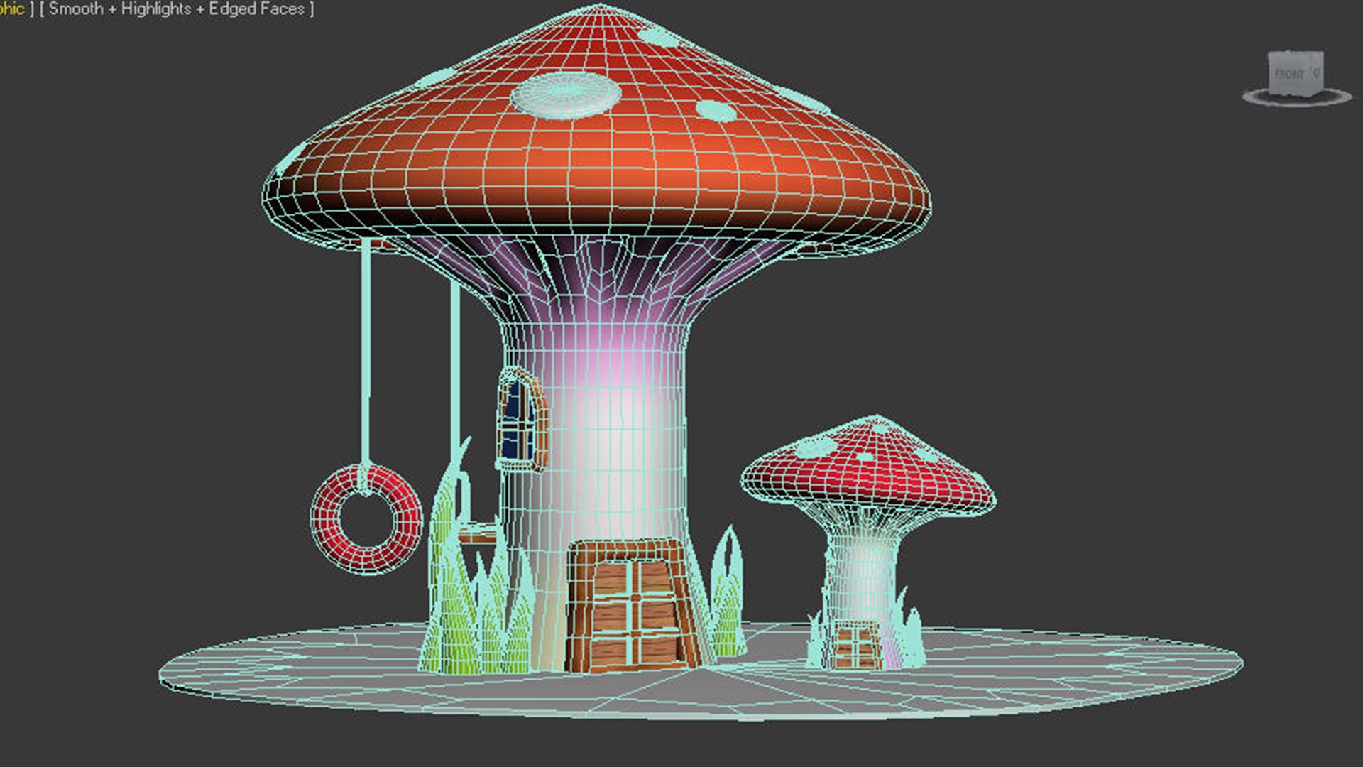 3D Cartoon toadstool mushroom model - TurboSquid 1894486