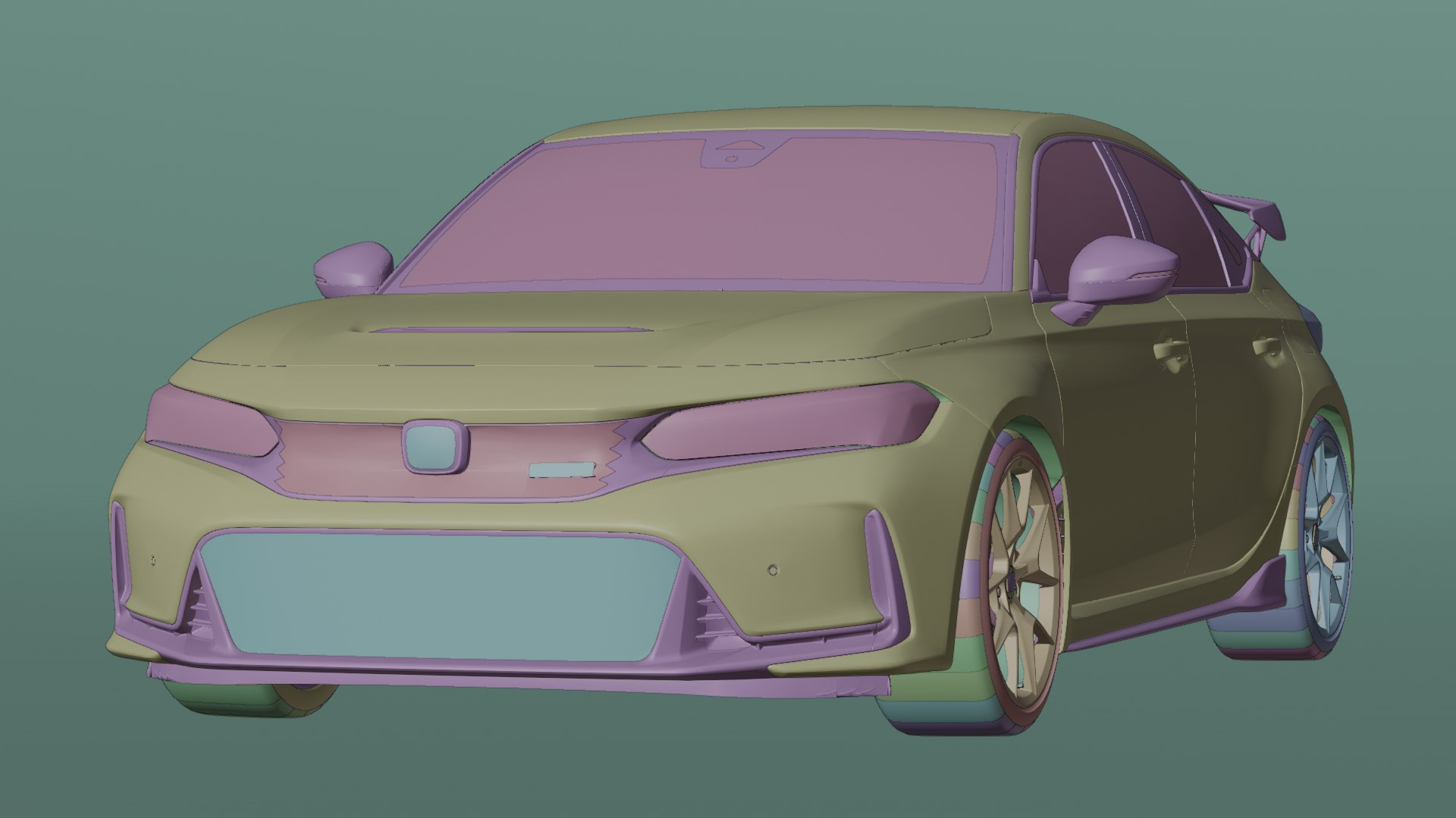 3D Honda Civic Type R - TurboSquid 2324383