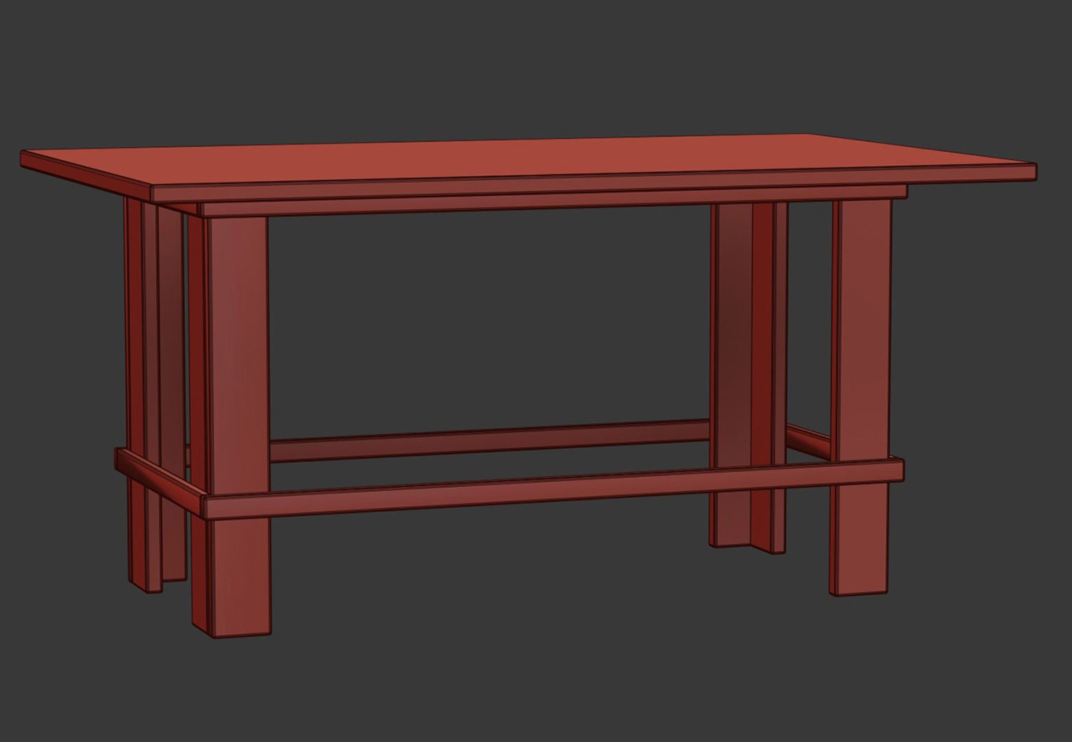 3D Eric Wooden Dining Table Model - TurboSquid 1997975