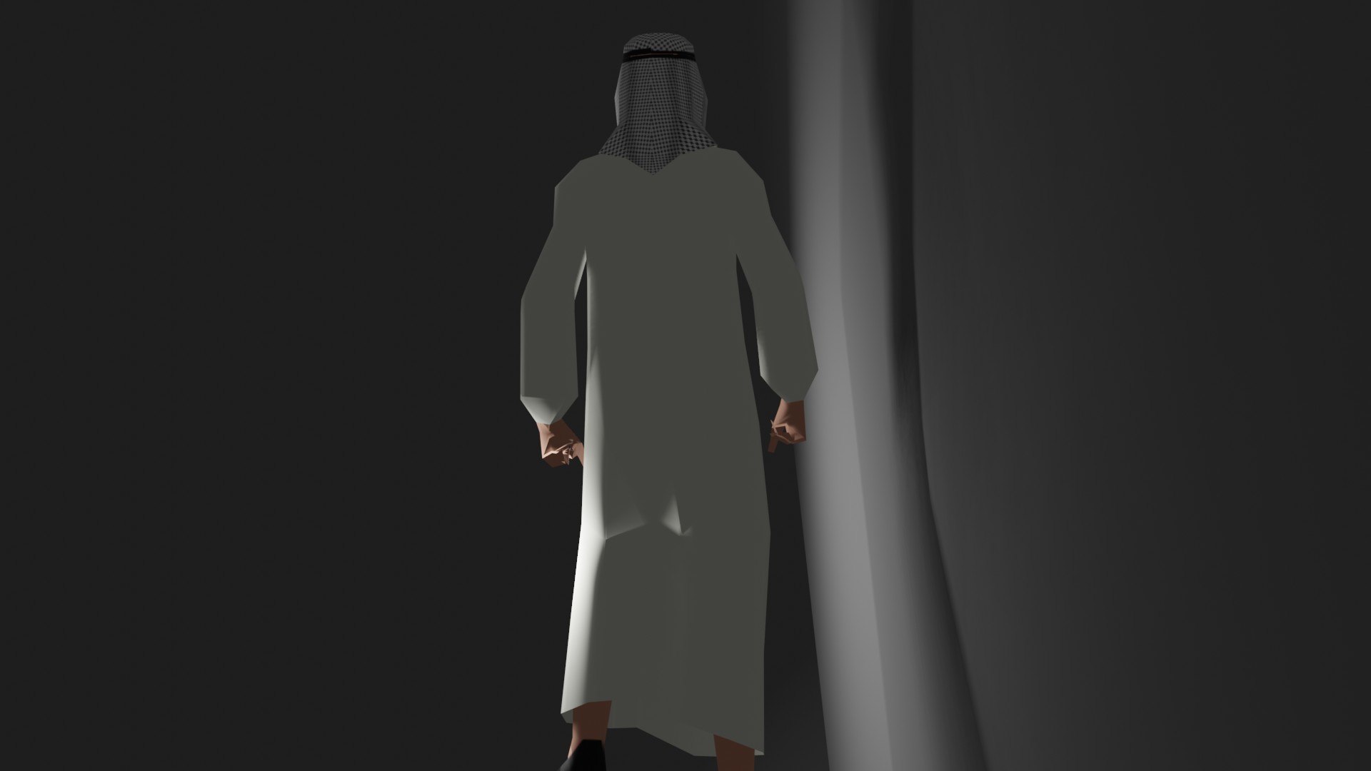 Arabian Male Wearing Thobe Rigged 3D Model - TurboSquid 1950597