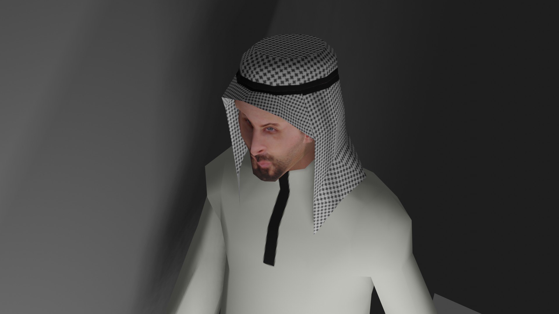 Arabian Male Wearing Thobe Rigged 3D Model - TurboSquid 1950597