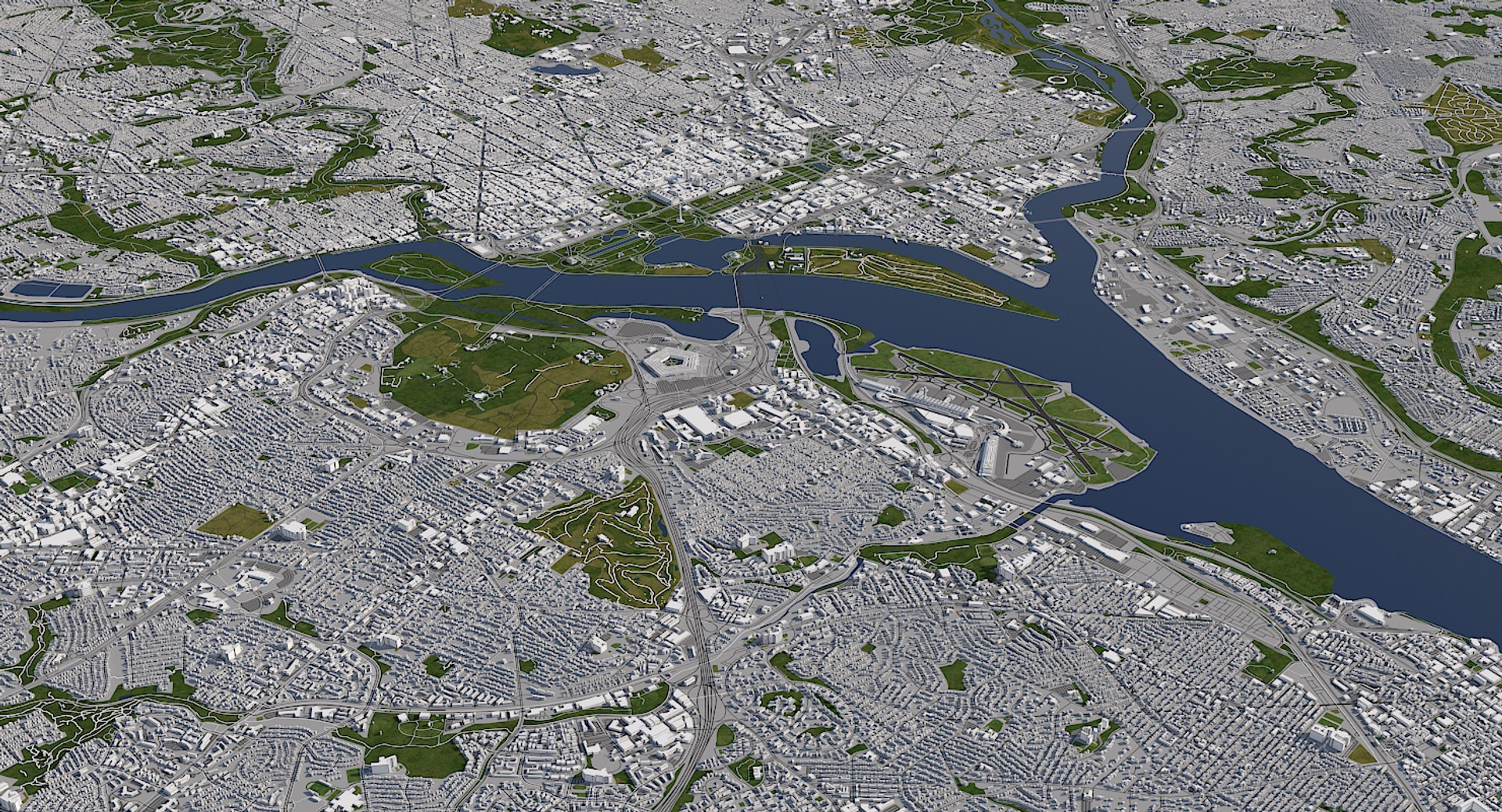 washington dc cityscape 3d max