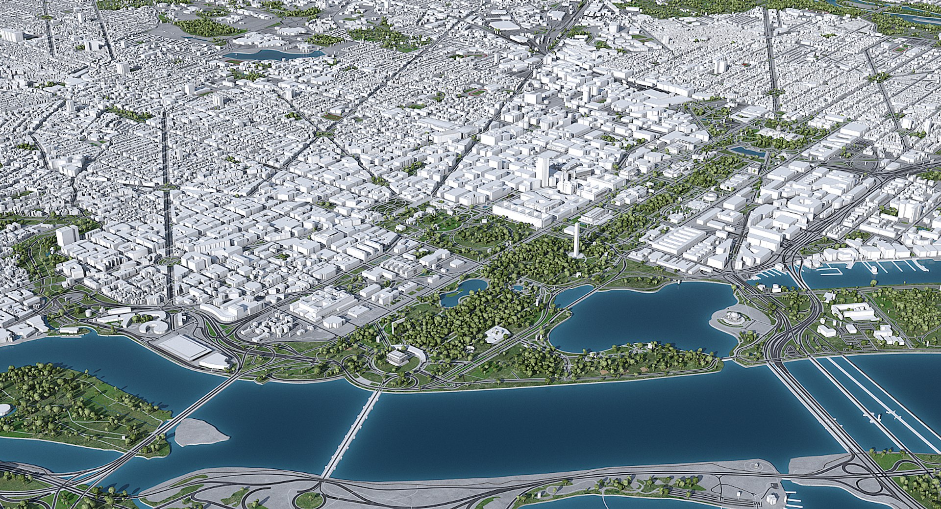 Washington Dc Cityscape 3d Max