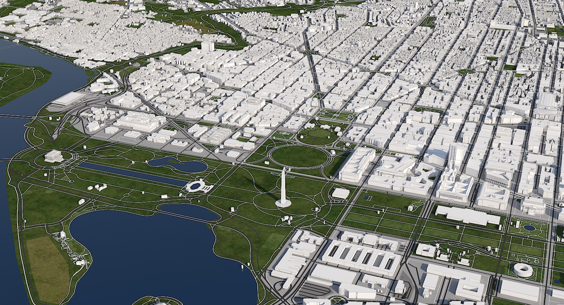 washington dc cityscape 3d max