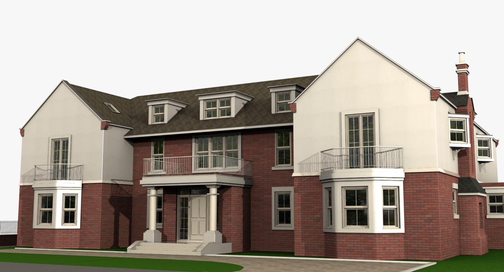 3d british house model