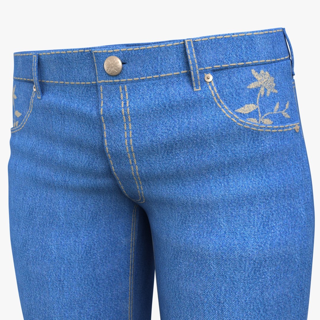 3d Realistic Woman Jeans