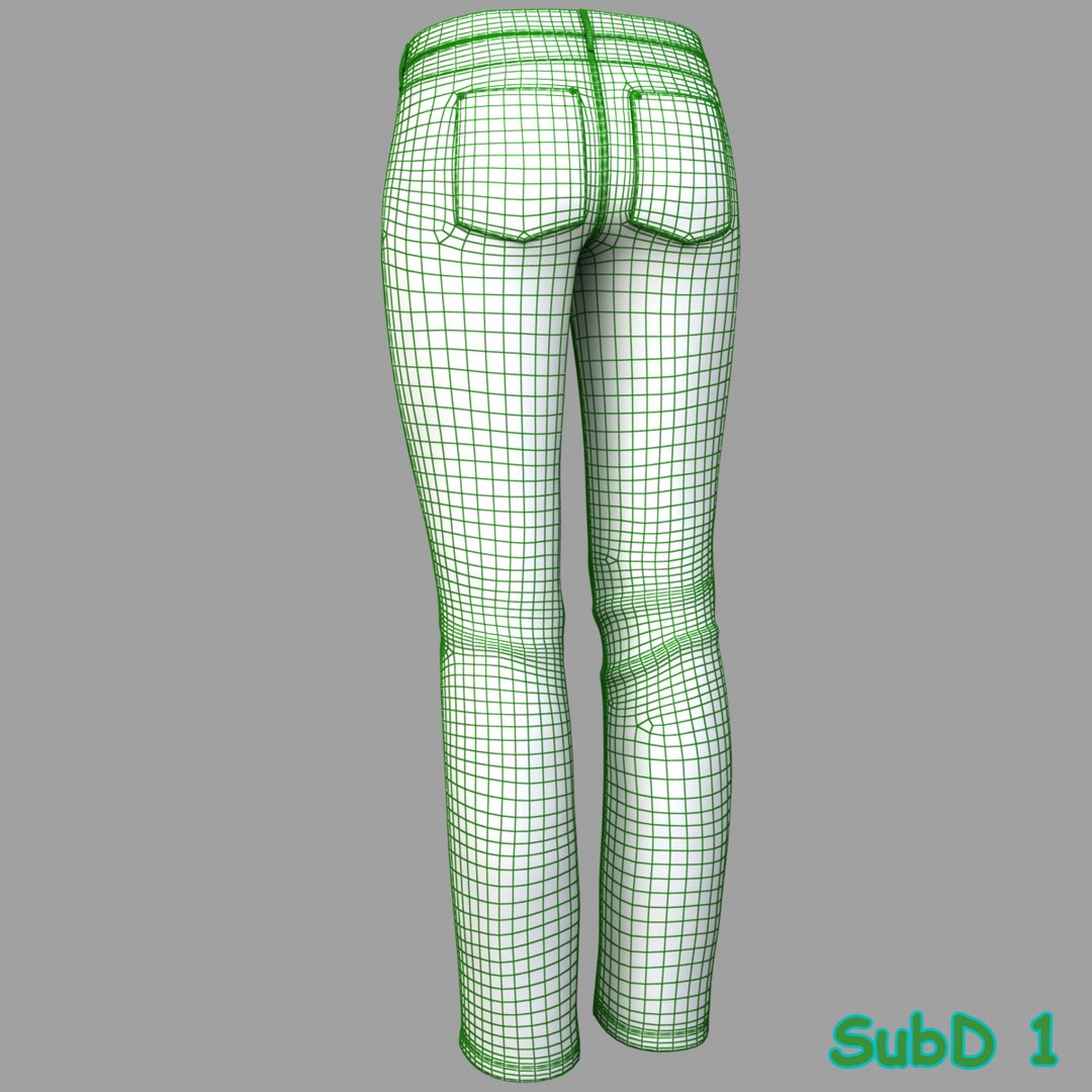 3d realistic woman jeans