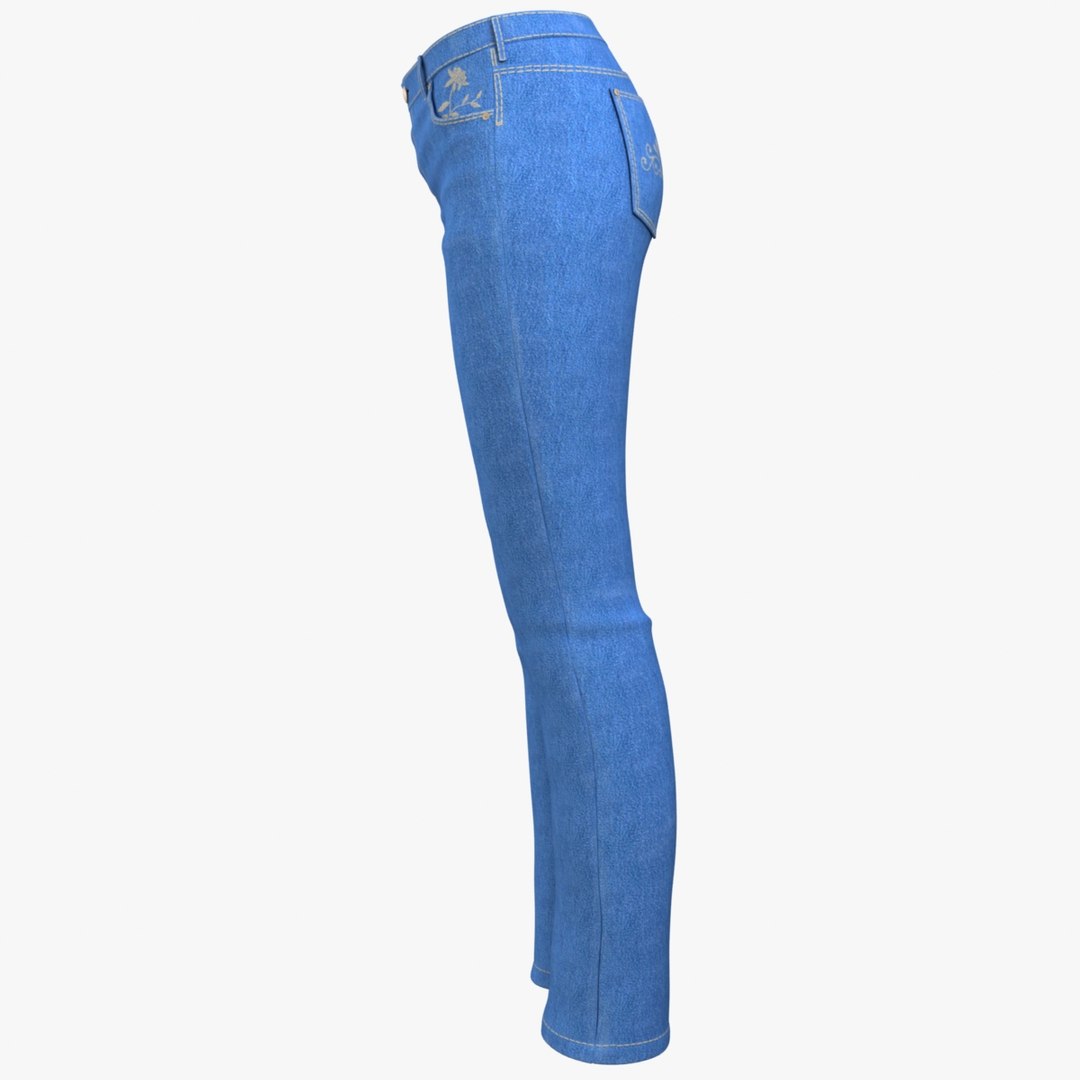 3d realistic woman jeans