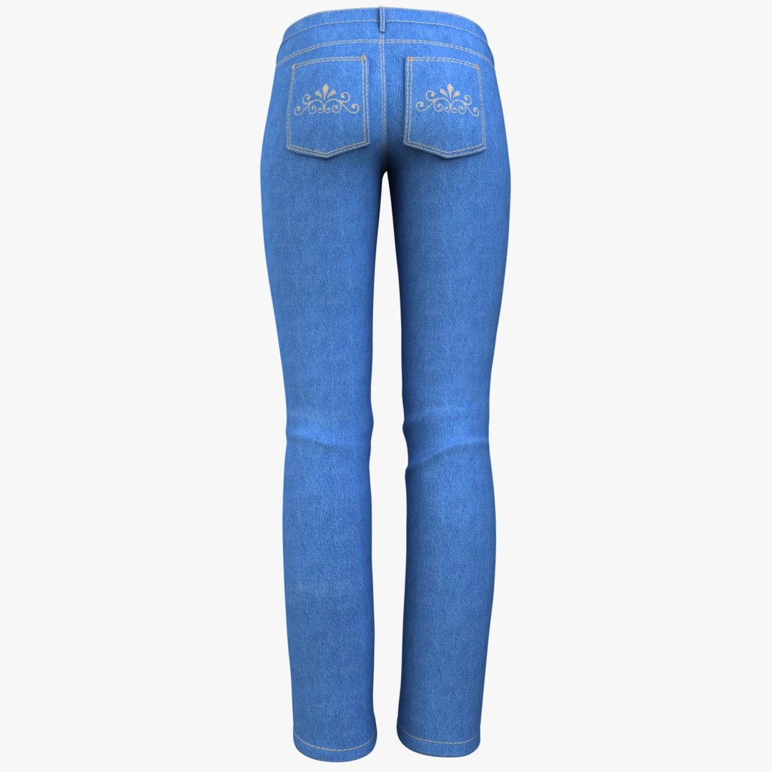 3d realistic woman jeans