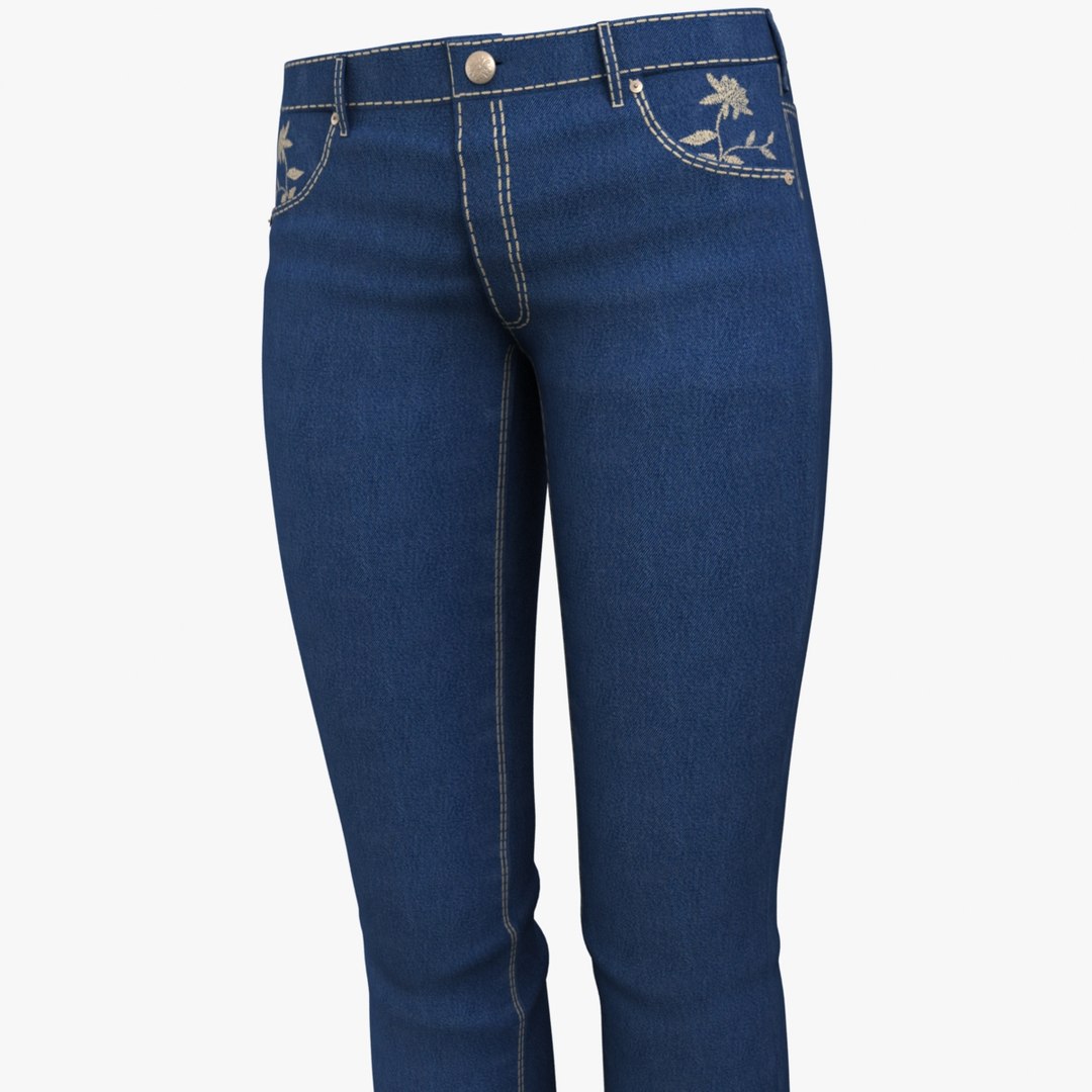 3d Realistic Woman Jeans