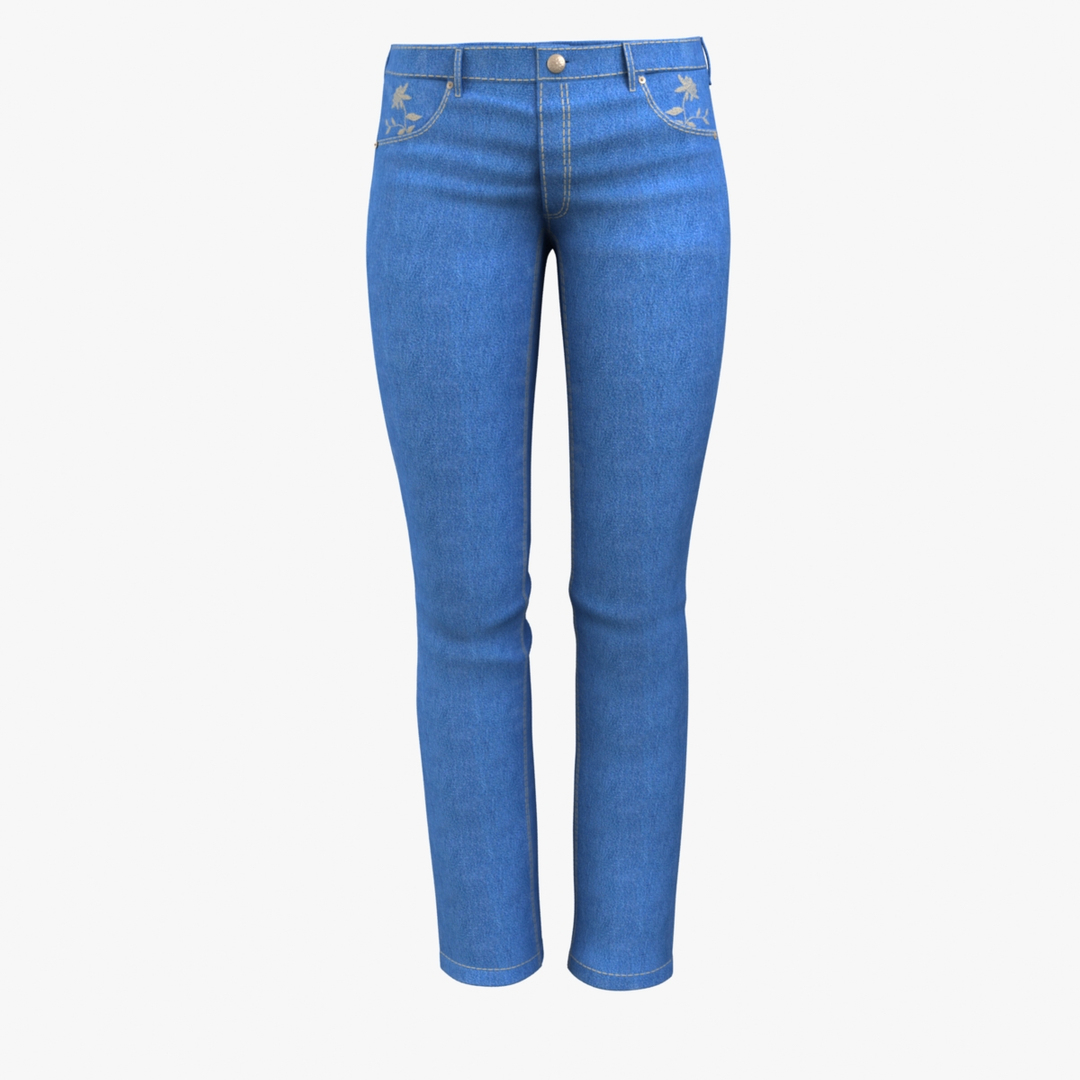 3d Realistic Woman Jeans