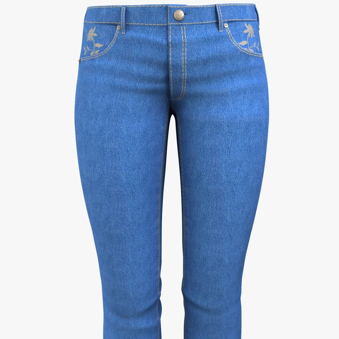 3d Realistic Woman Jeans