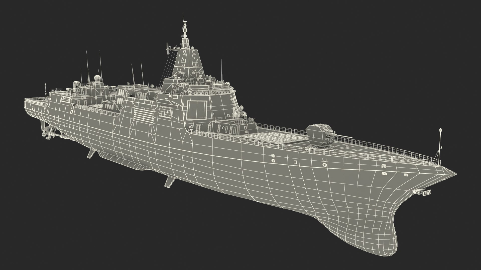 Stealth Naval Combat Ship Gray 3D - TurboSquid 2412592