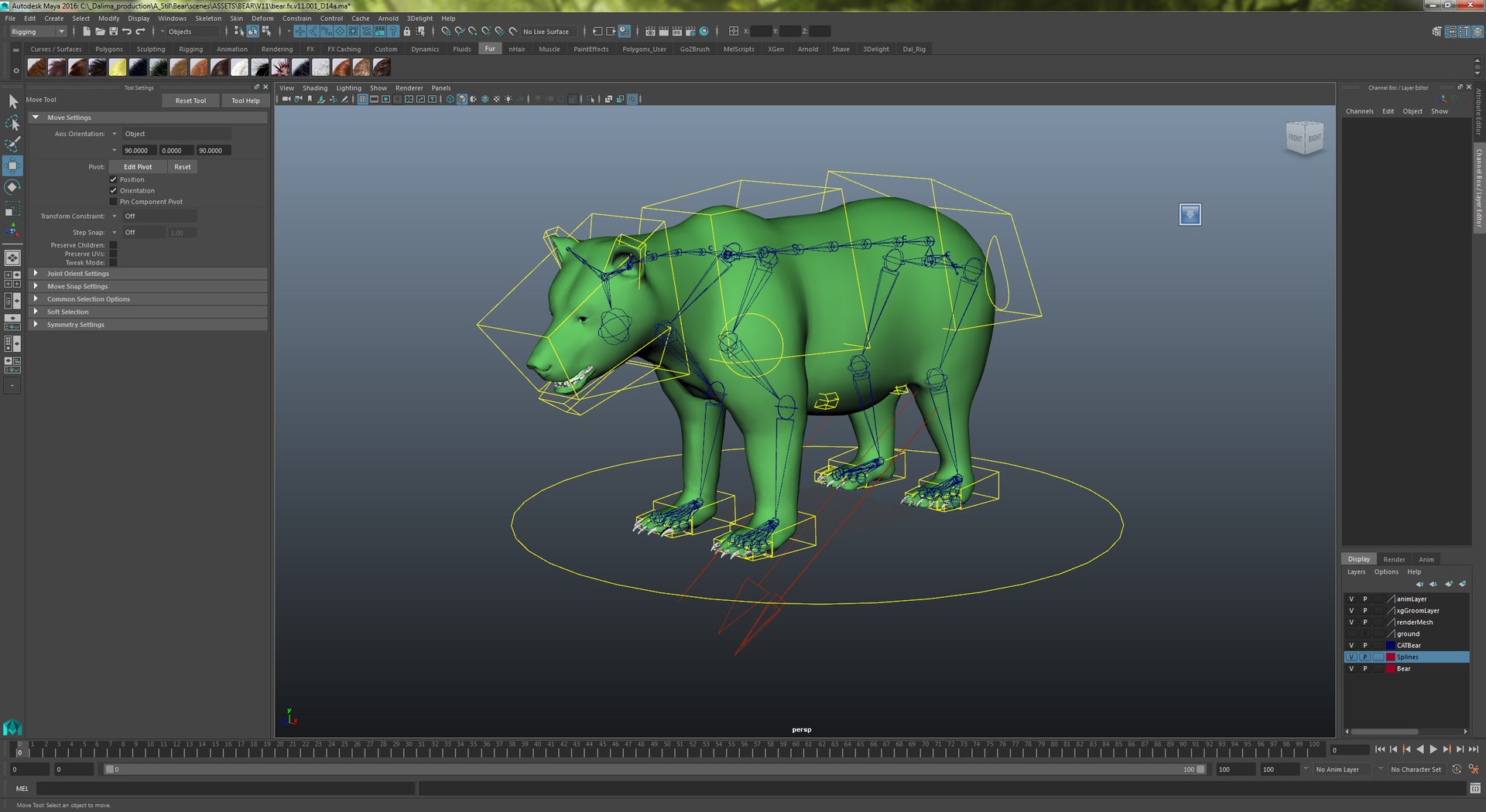 Bear Xgen Fur 3d Ma