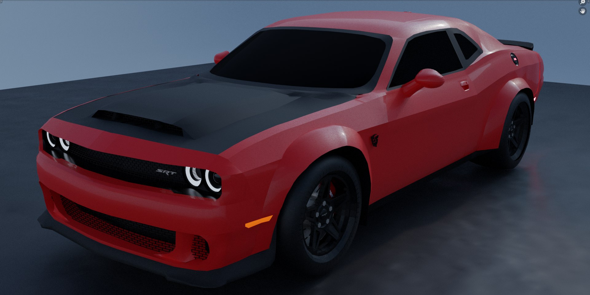 3D модель Dodge Challenger SRT Demon - TurboSquid 2064858