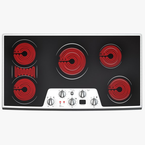 3dsmax electric cooktop exposed elements