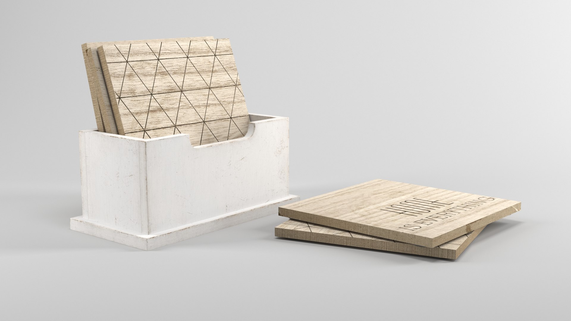 3D drinks coaster set - TurboSquid 1447721