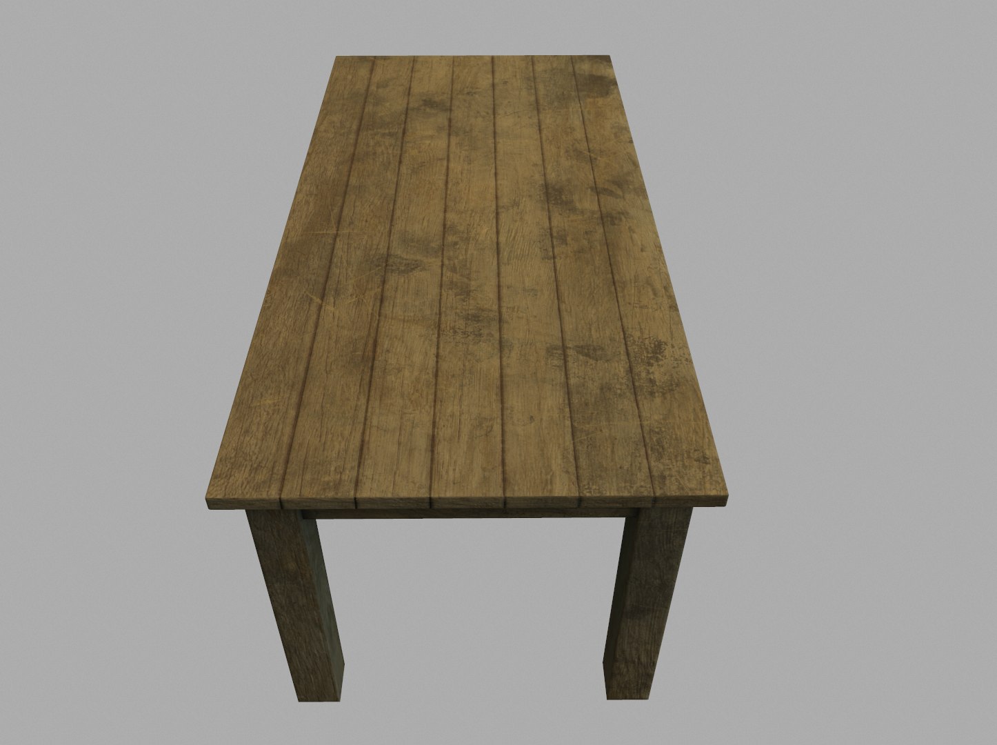 Wooden Table Asset 3d Obj