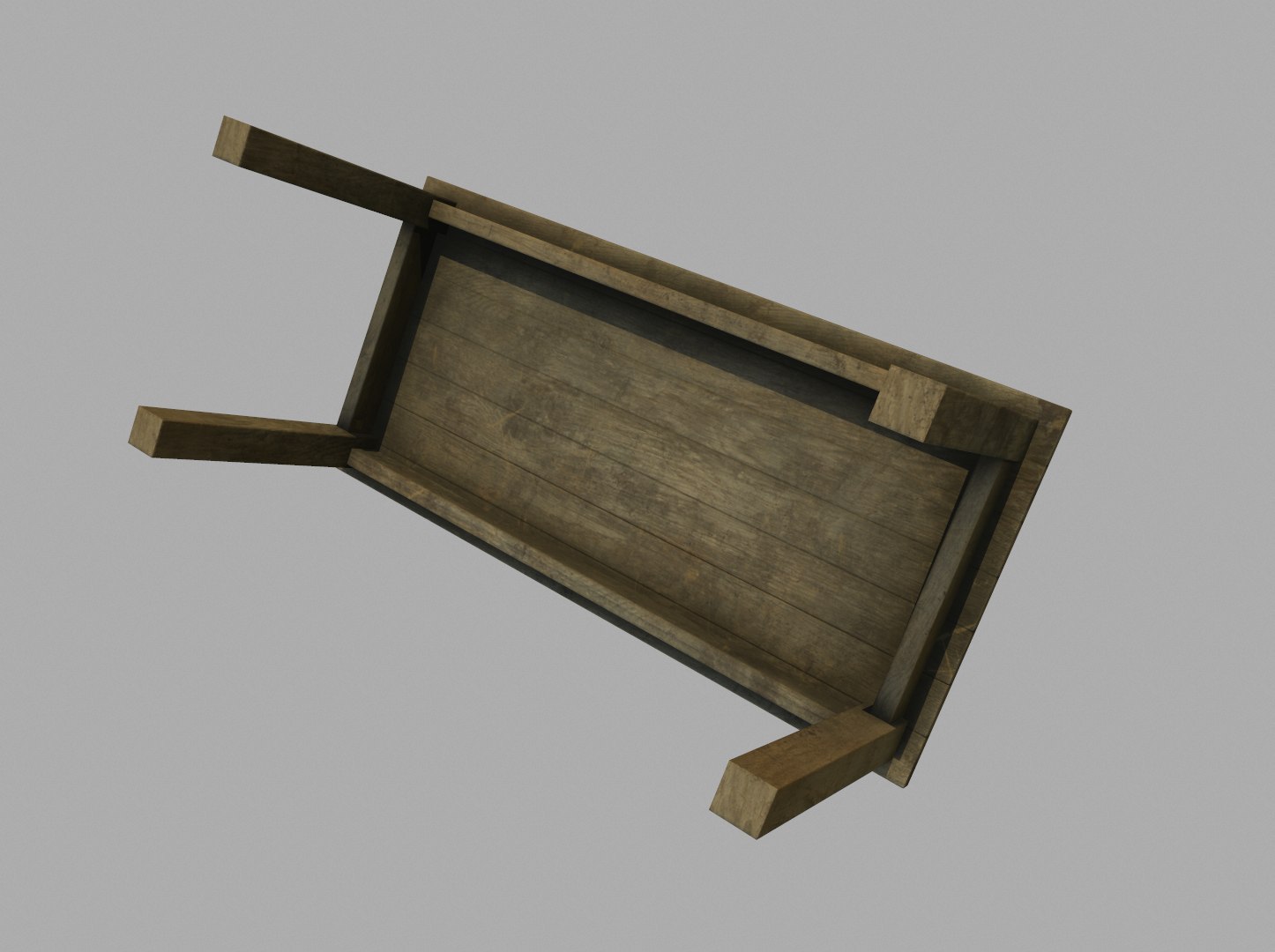 Wooden Table Asset 3d Obj