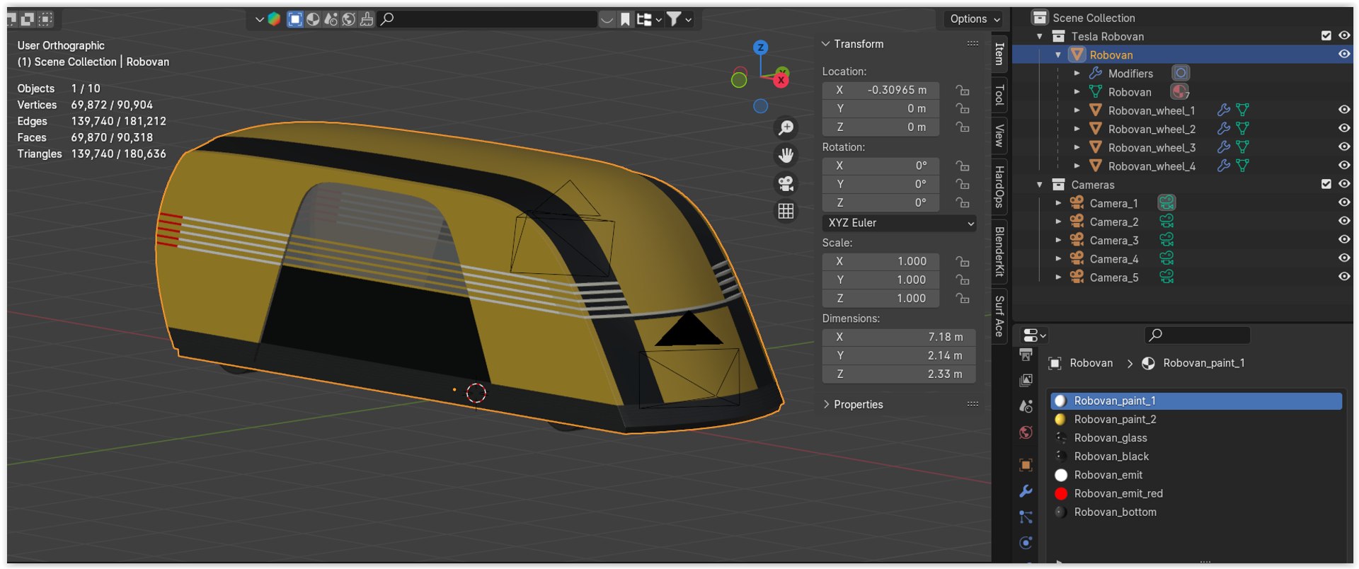 3D Model Tesla Robovan Exterior - TurboSquid 2324665