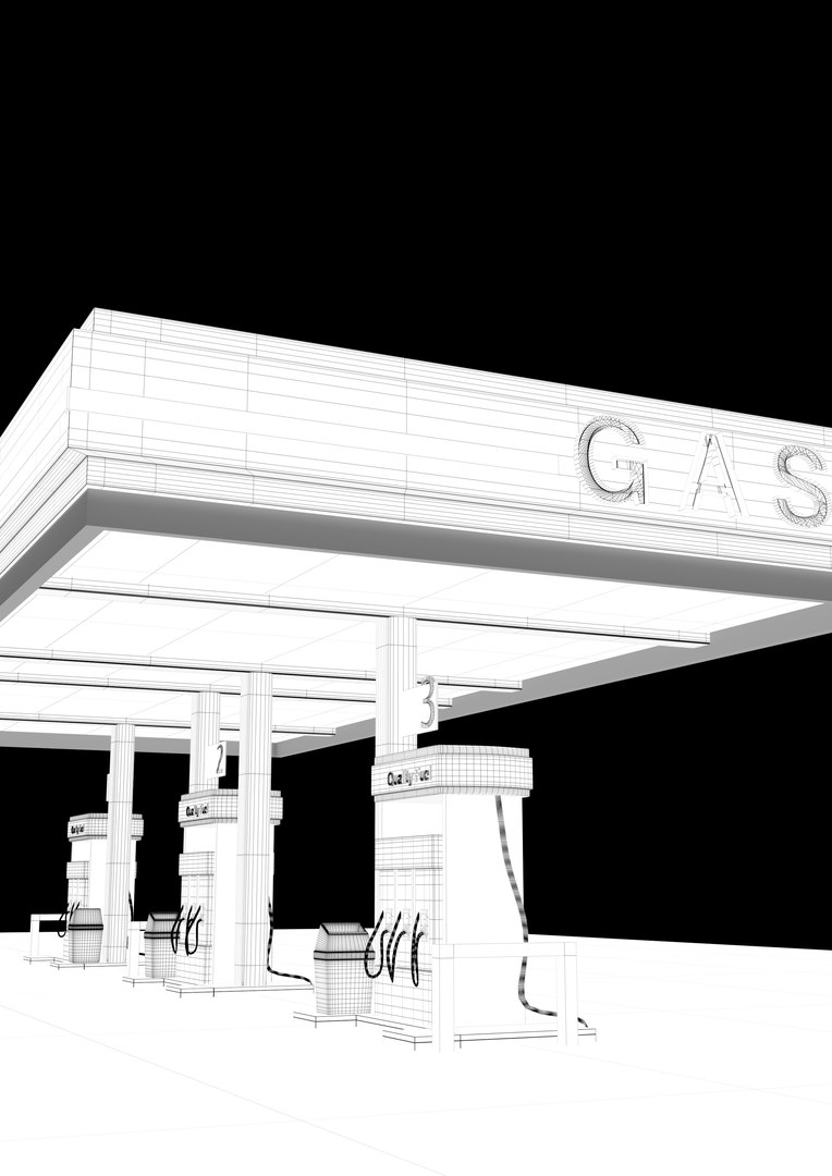 Simple gas station model - TurboSquid 1552048