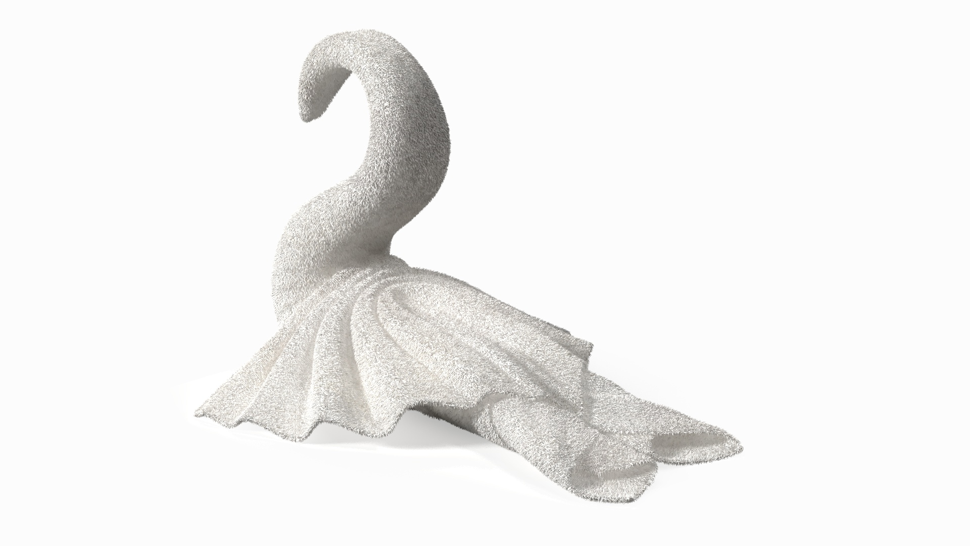 Towel Swan With Spread Wings White Fur 3D Model - TurboSquid 2224986