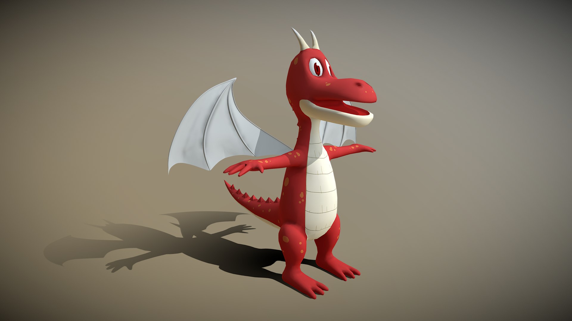 3D Cartoon Dragon - TurboSquid 2026884