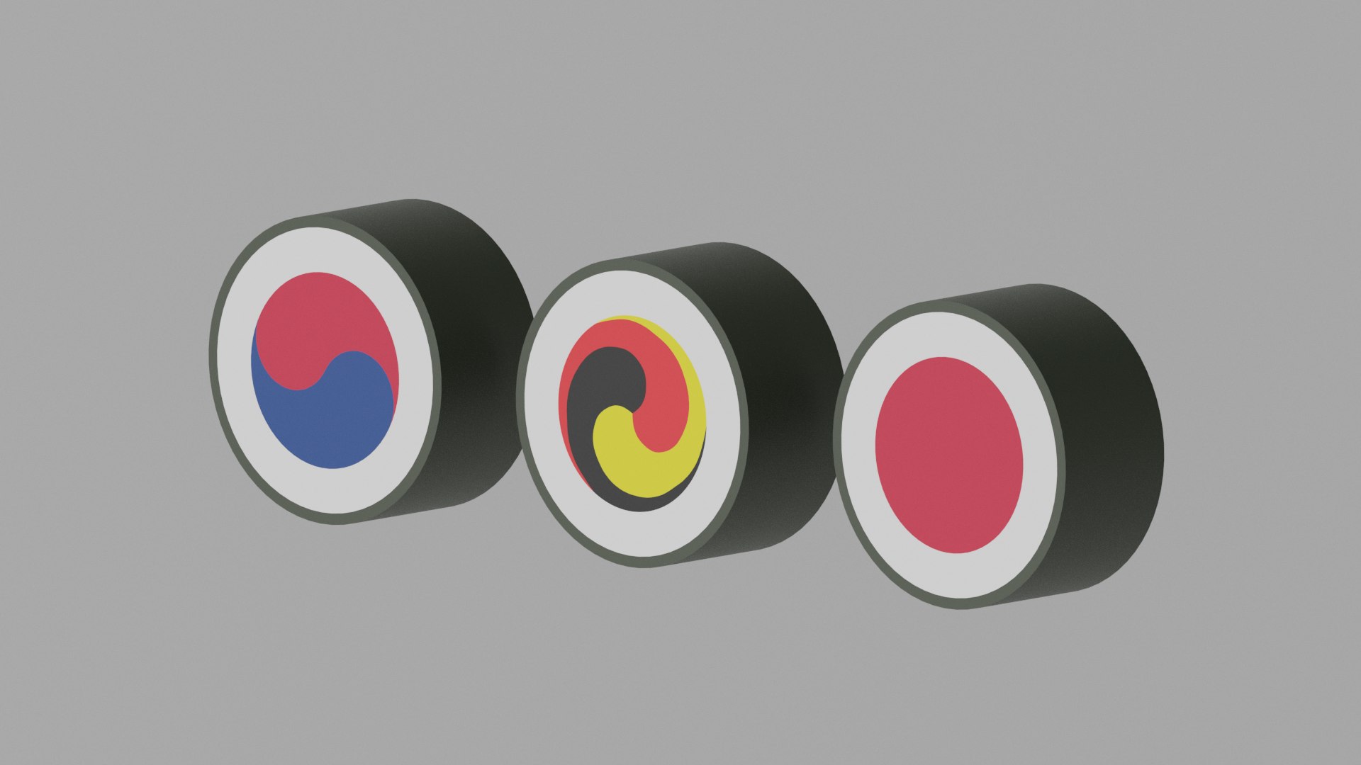 3D Cartoon Sushi And Gimbap Model - TurboSquid 2194309
