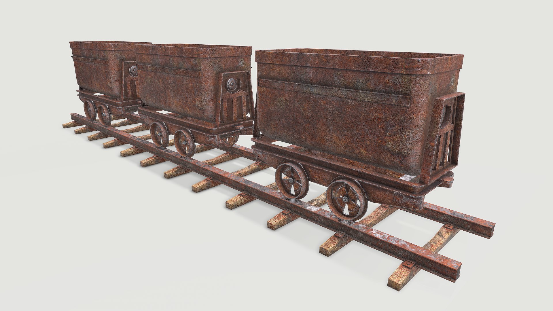 Mine Wagon 8 3D model - TurboSquid 1744026