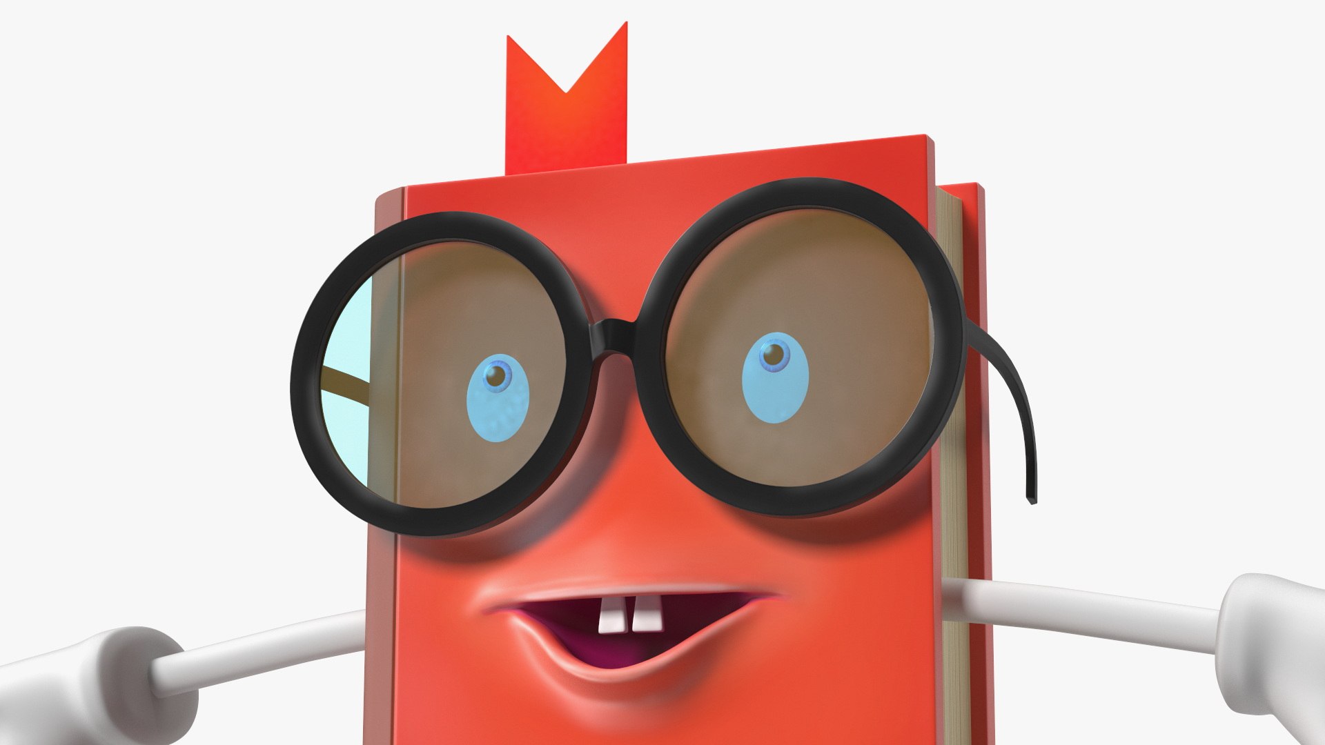 3D Cartoon Red Book Rigged For Cinema 4D - TurboSquid 2140451