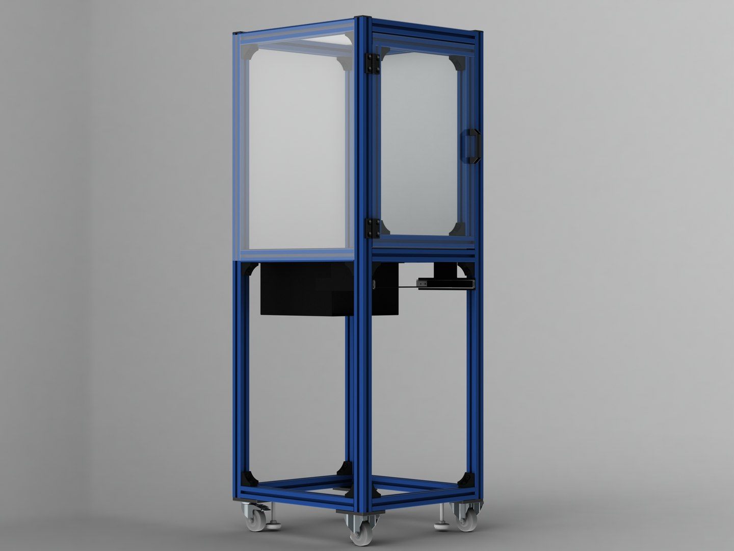 3D Aluminum Enclosed Workstation WL56 model - TurboSquid 2158129