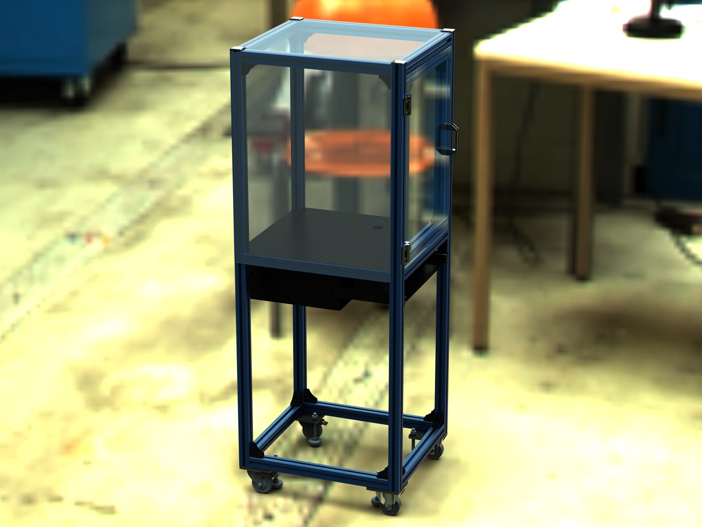 3D Aluminum Enclosed Workstation WL56 model - TurboSquid 2158129