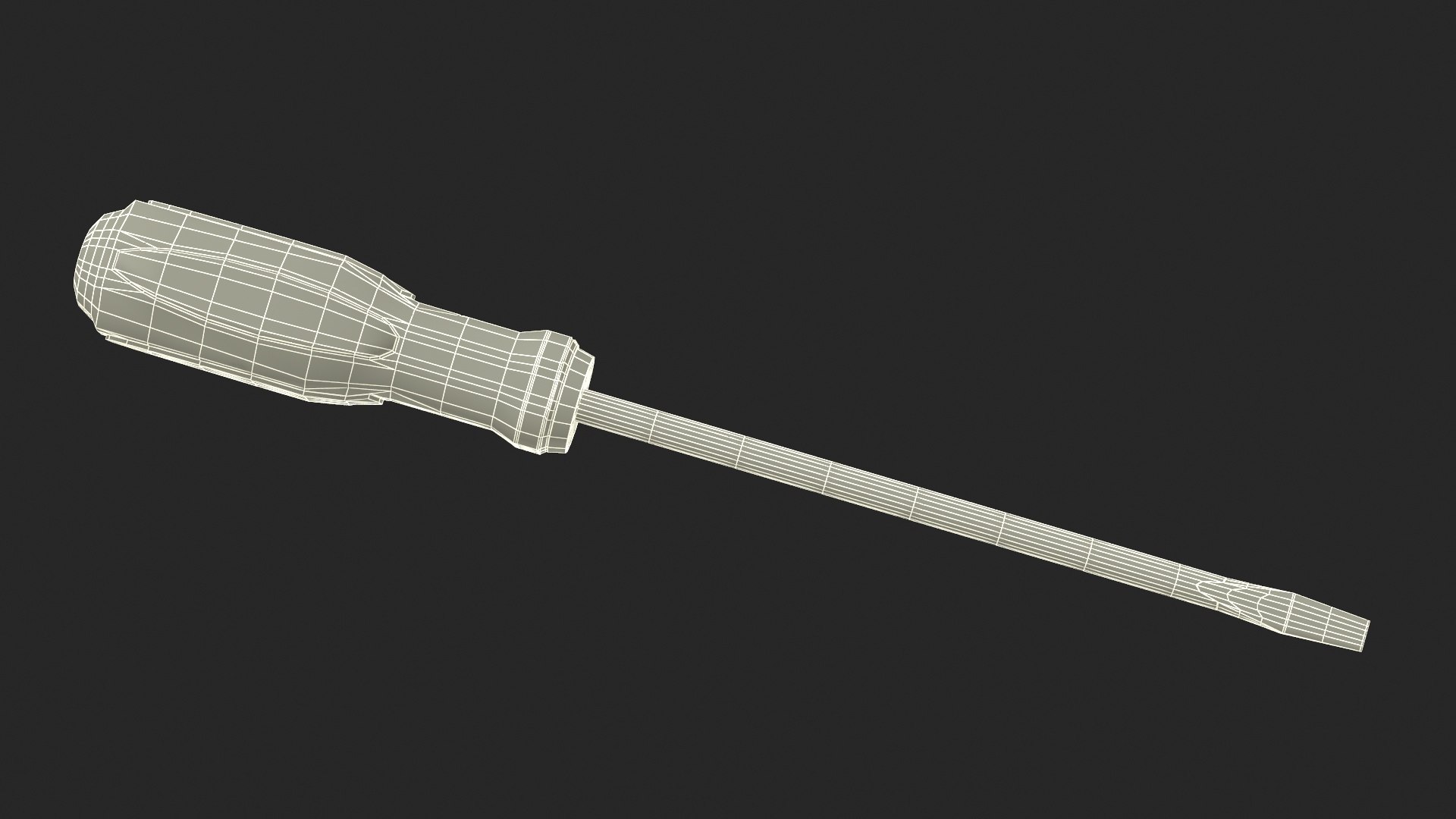 3D Flat Head Screwdriver 8mm - TurboSquid 2031815