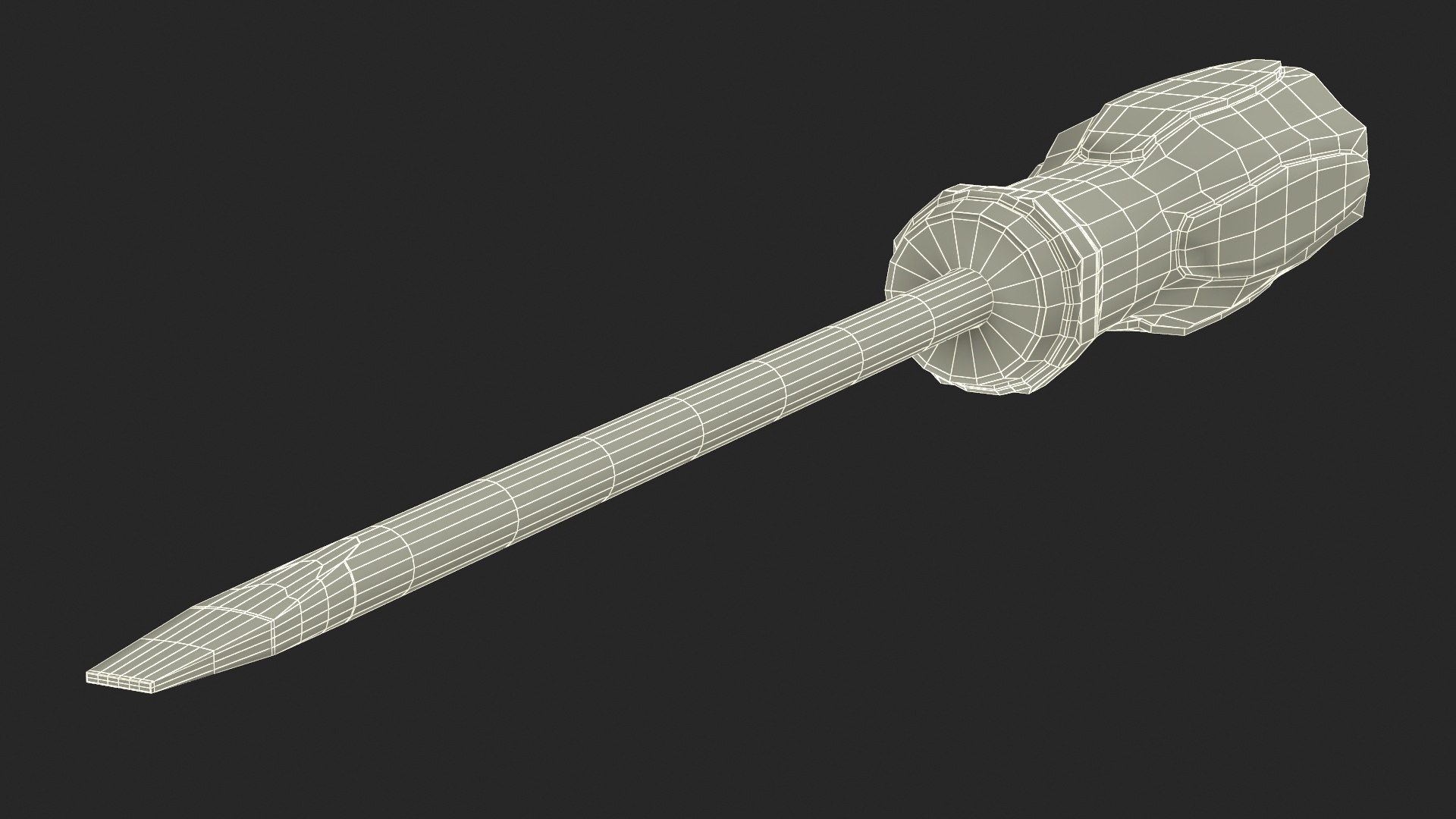 3D Flat Head Screwdriver 8mm - TurboSquid 2031815