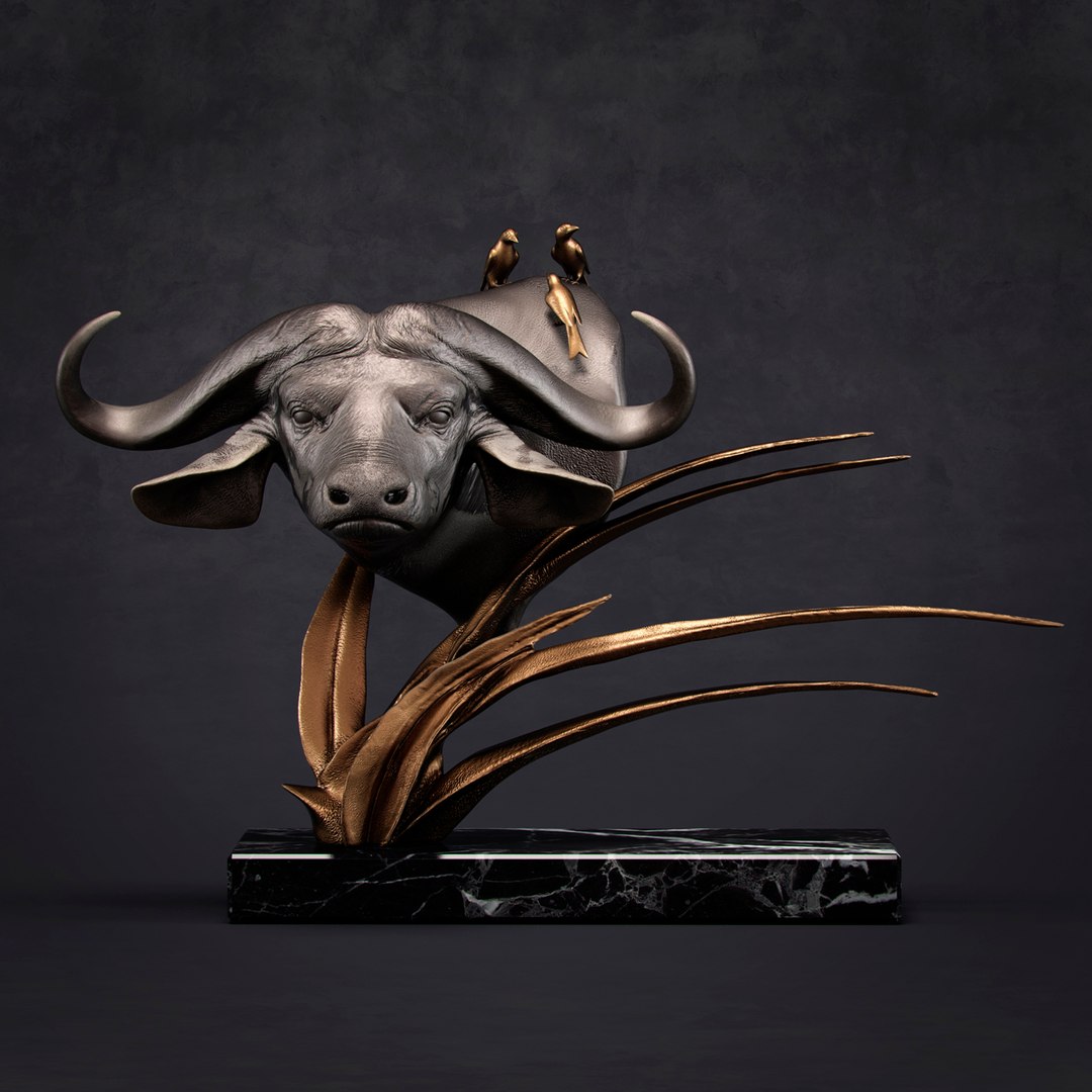 3D buffalo sculpture - TurboSquid 1160881