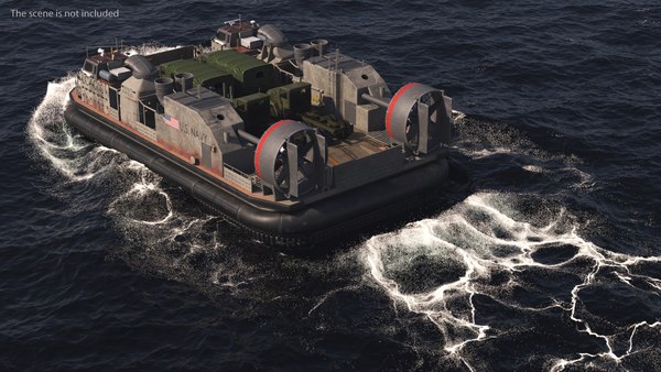 modelo 3d LCAC y camiones del ejército de EE. UU. - TurboSquid 2385590