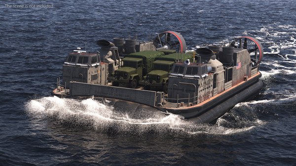 3D модель LCAC и грузовики армии США - TurboSquid 2385590
