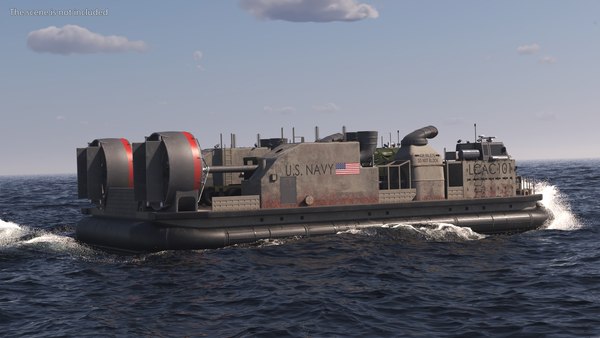 modelo 3d LCAC y camiones del ejército de EE. UU. - TurboSquid 2385590