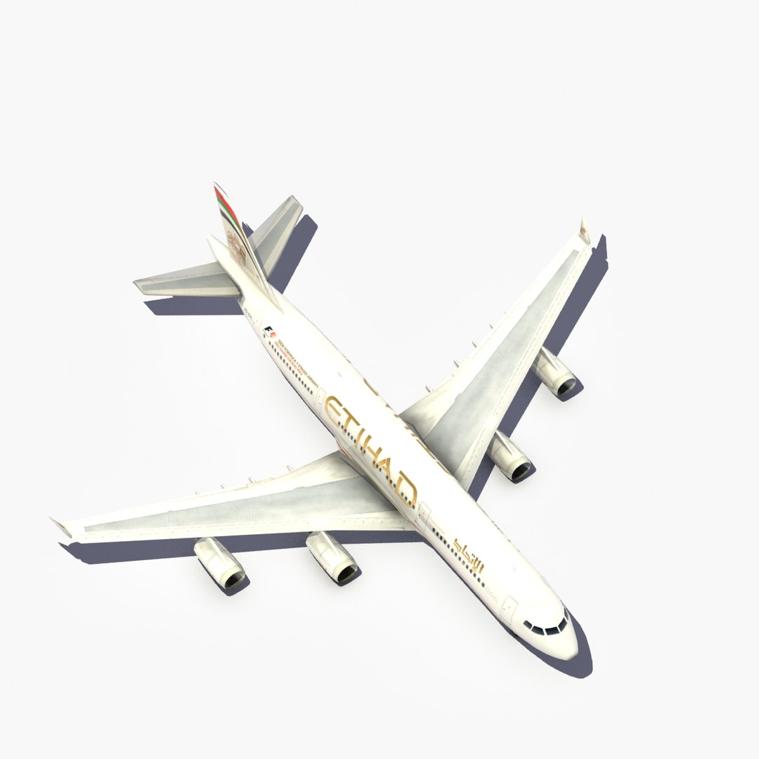 Airbus A340 Etihad 340 3d Model