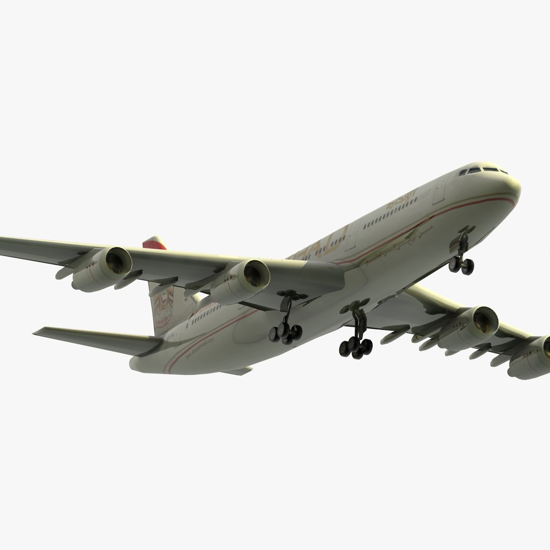 Airbus A340 Etihad 340 3d Model