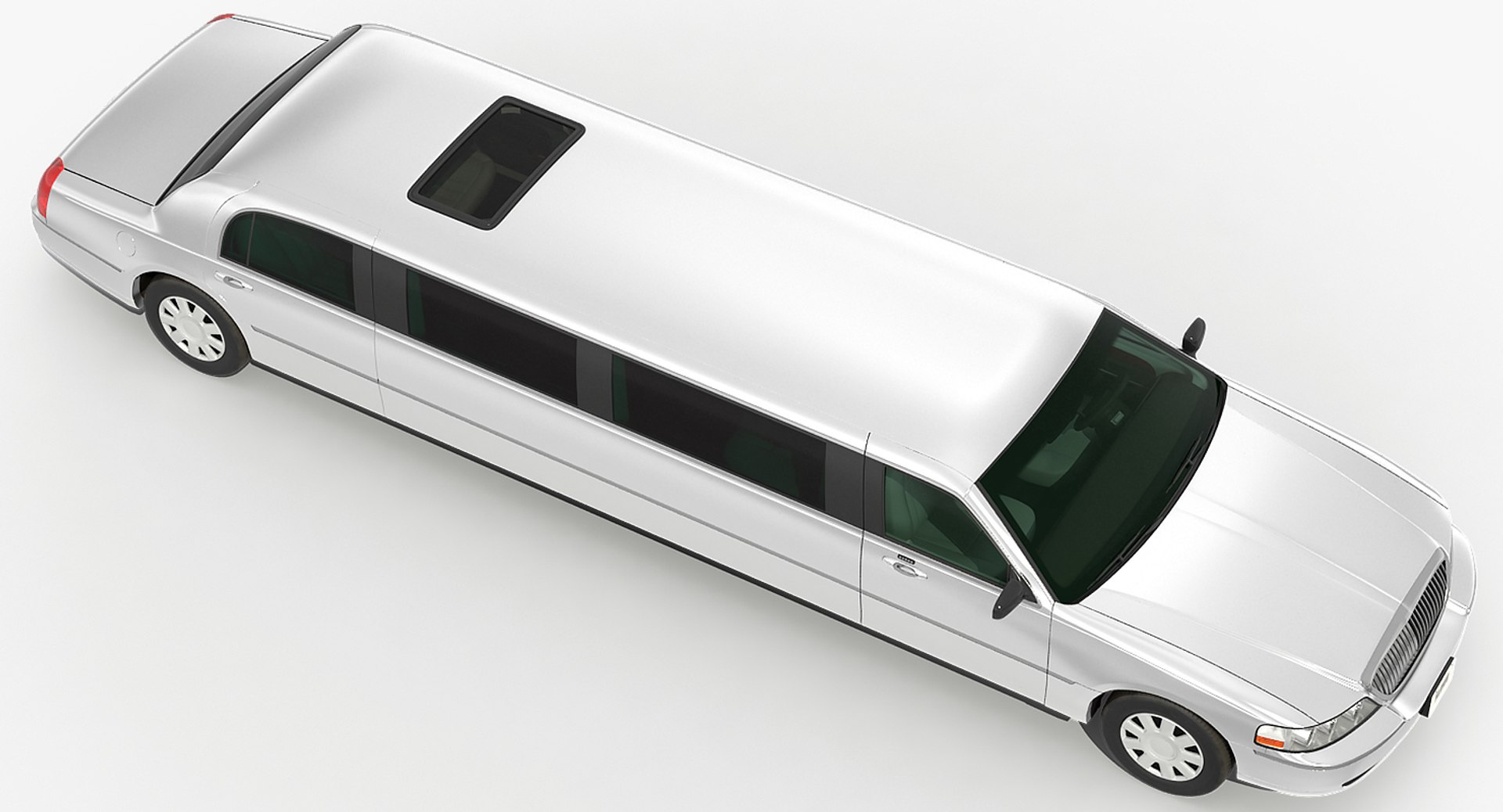 3D Model White Limousine Generic Simple - TurboSquid 1422836