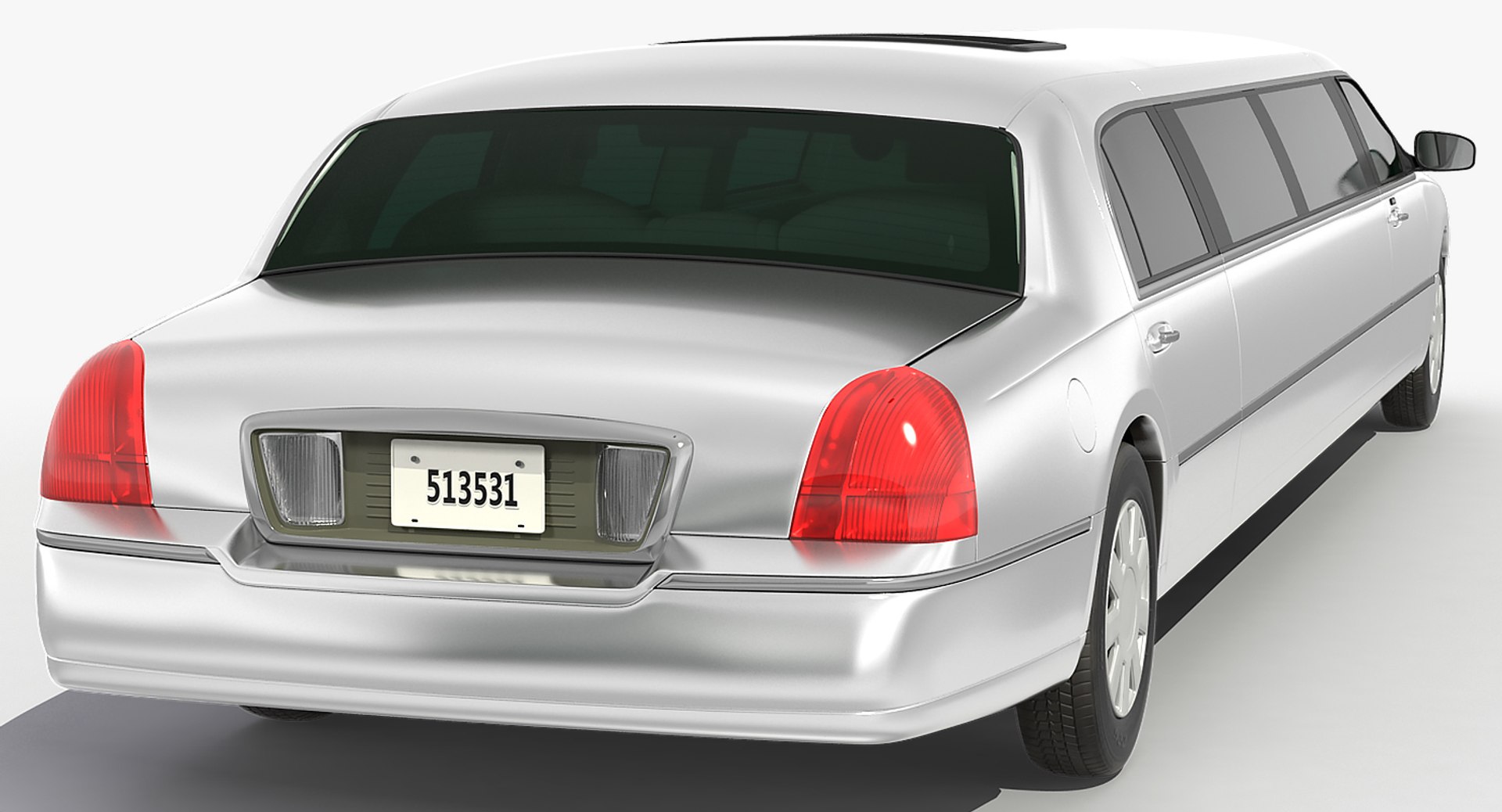 3D Model White Limousine Generic Simple - TurboSquid 1422836