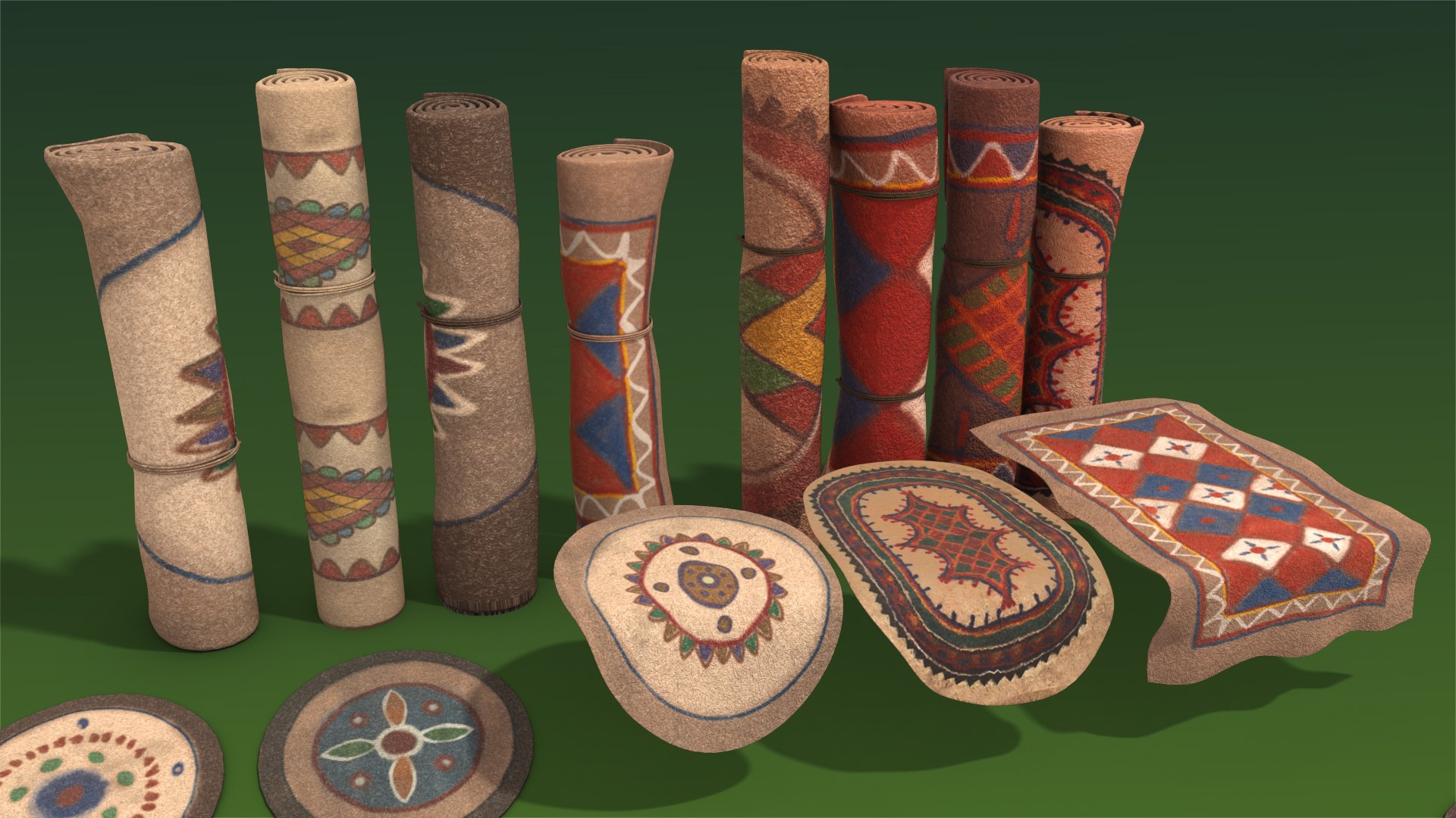 3D low-poly old carpet - TurboSquid 1638852