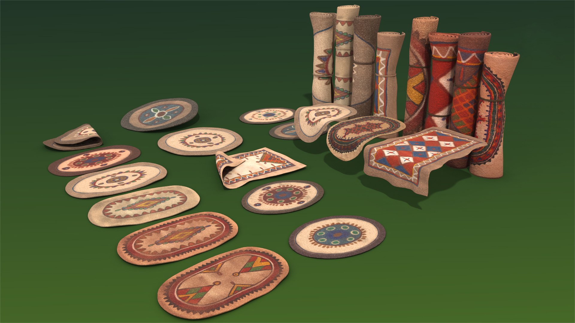 3D low-poly old carpet - TurboSquid 1638852