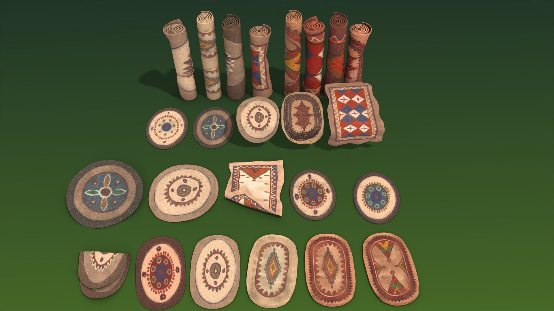 3D low-poly old carpet - TurboSquid 1638852