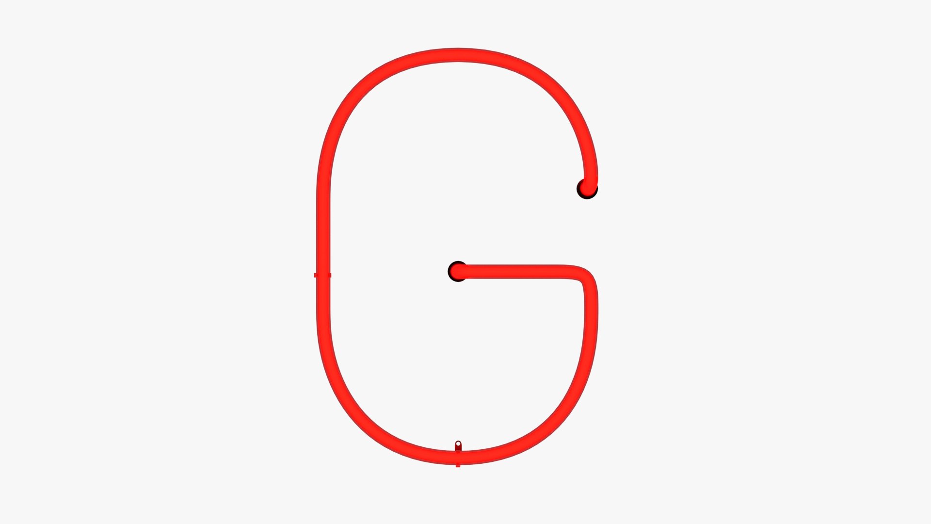 3D Neon Red Alphabet G - TurboSquid 2144073