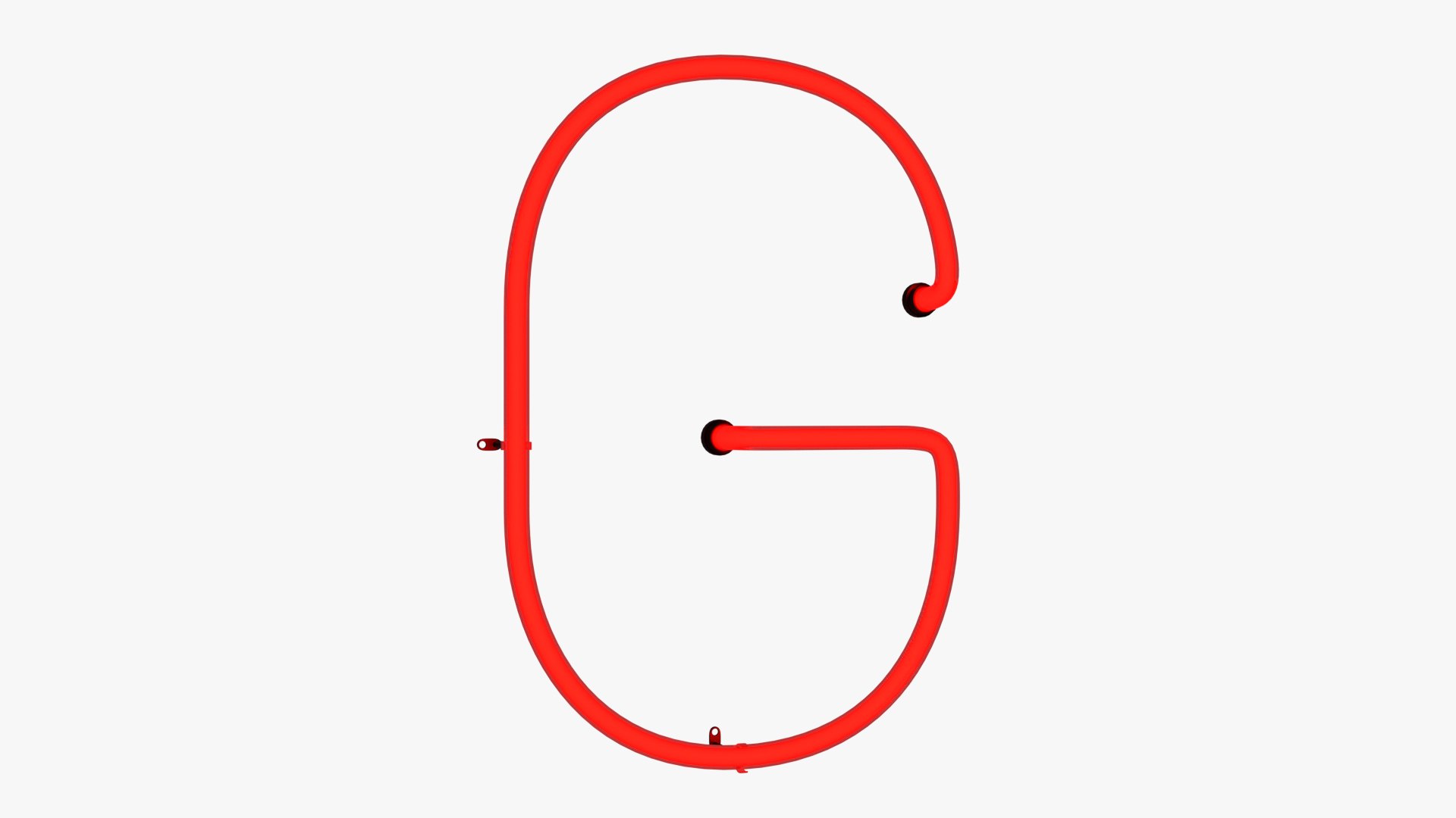 3D Neon Red Alphabet G - TurboSquid 2144073